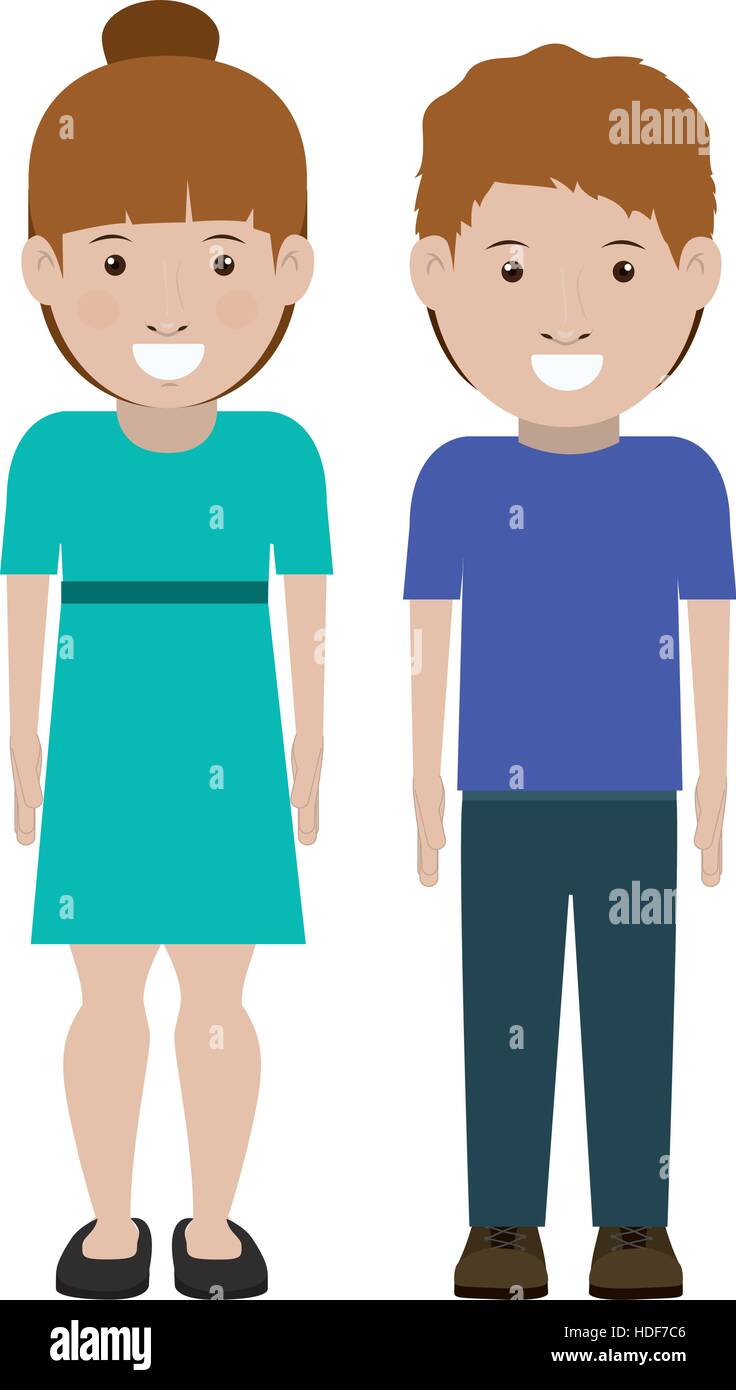 Girl and boy cartoon design Stock Vector Image & Art - Alamy