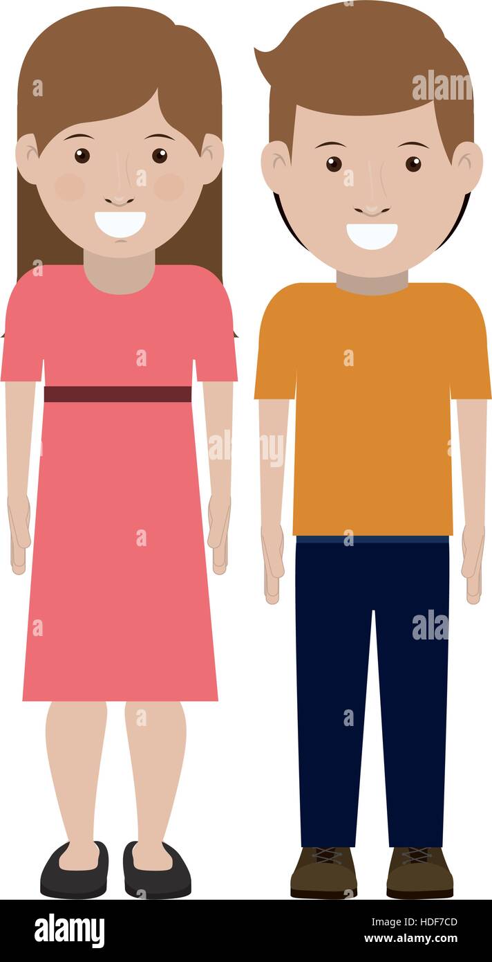 Girl and boy cartoon design Stock Vector Image & Art - Alamy