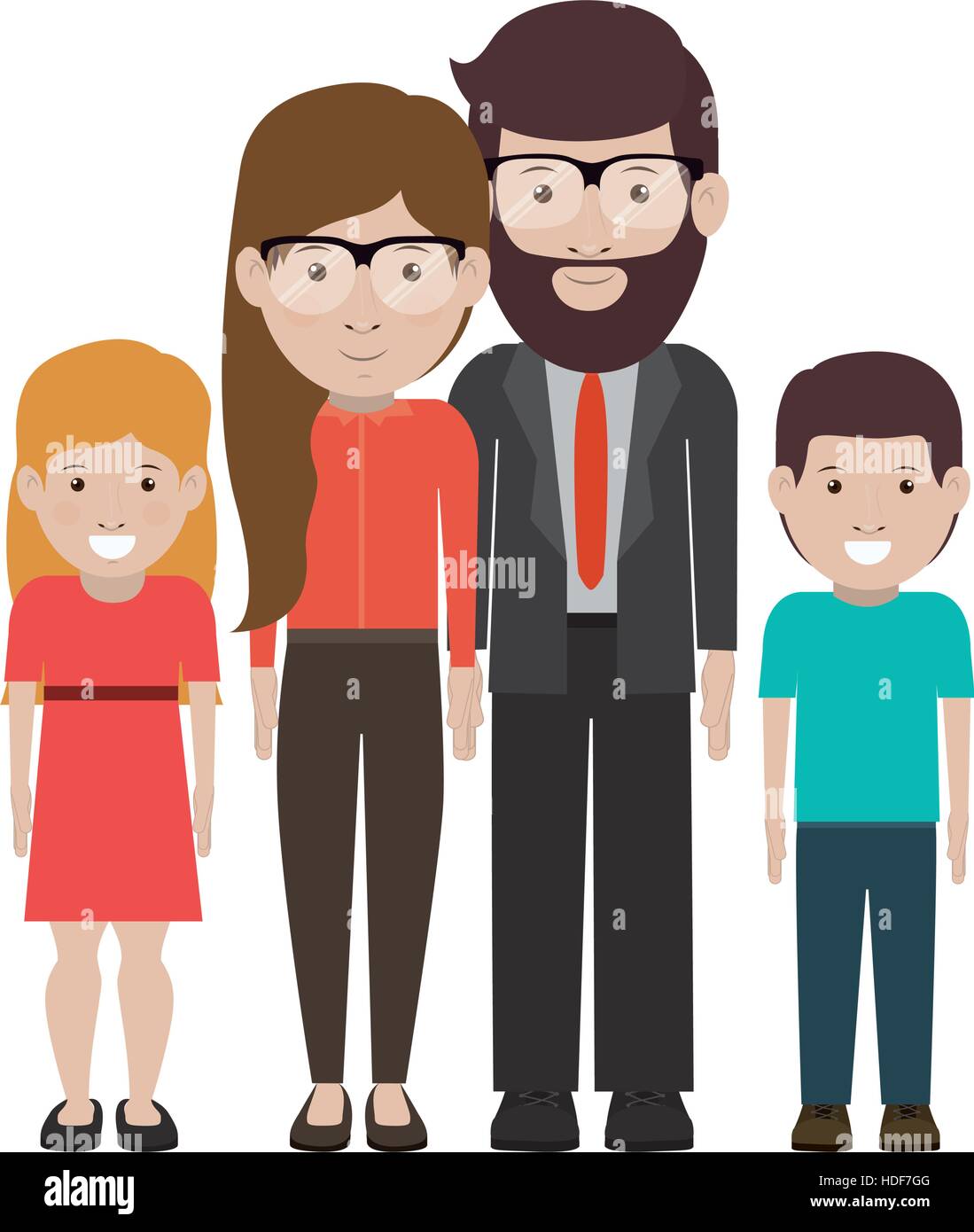 Mother and father with kids design Stock Vector Image & Art - Alamy