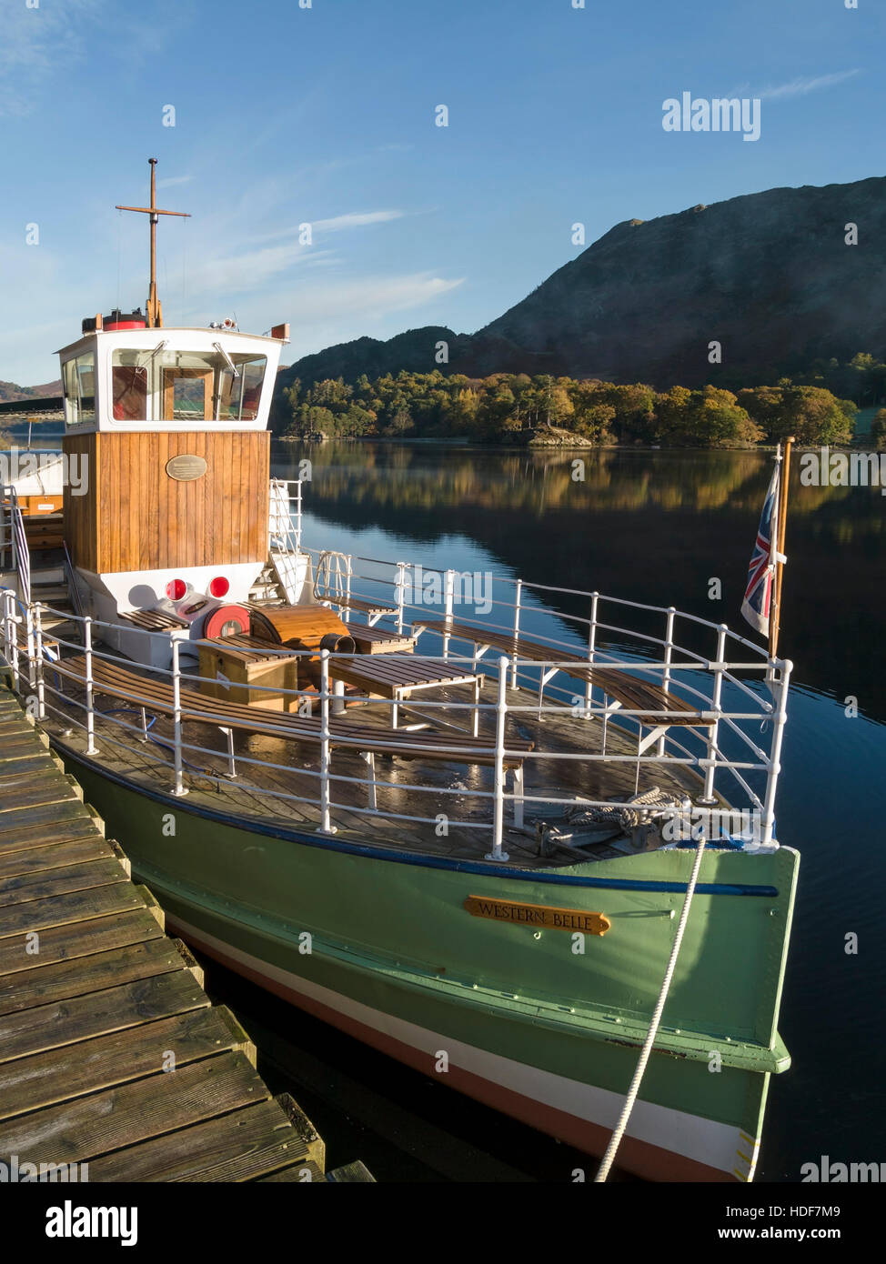 MV. Western Belle ferry 'steamer' on Ullswater on the Ullswater Way ...
