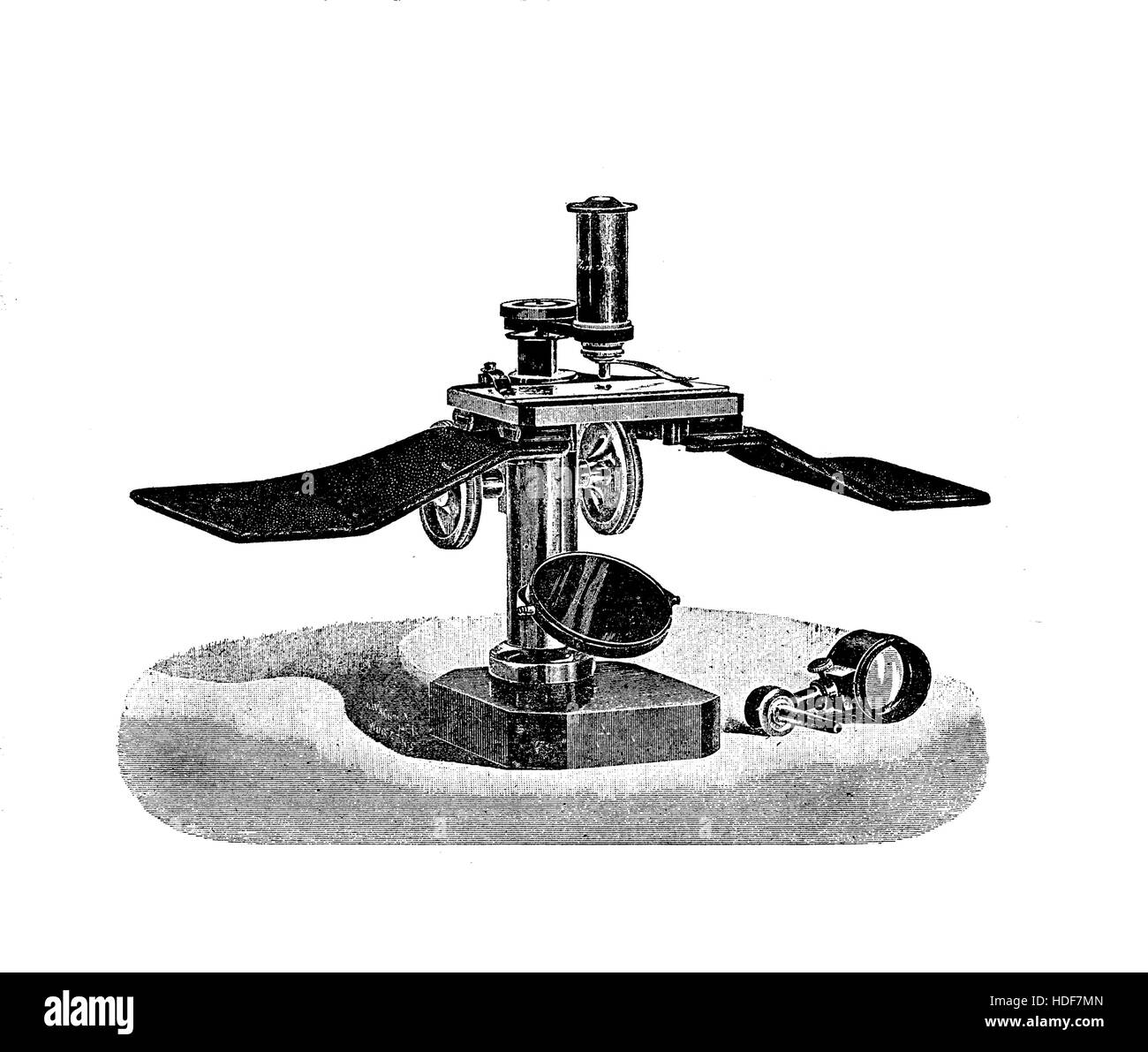 Microscope over white Black and White Stock Photos & Images - Alamy