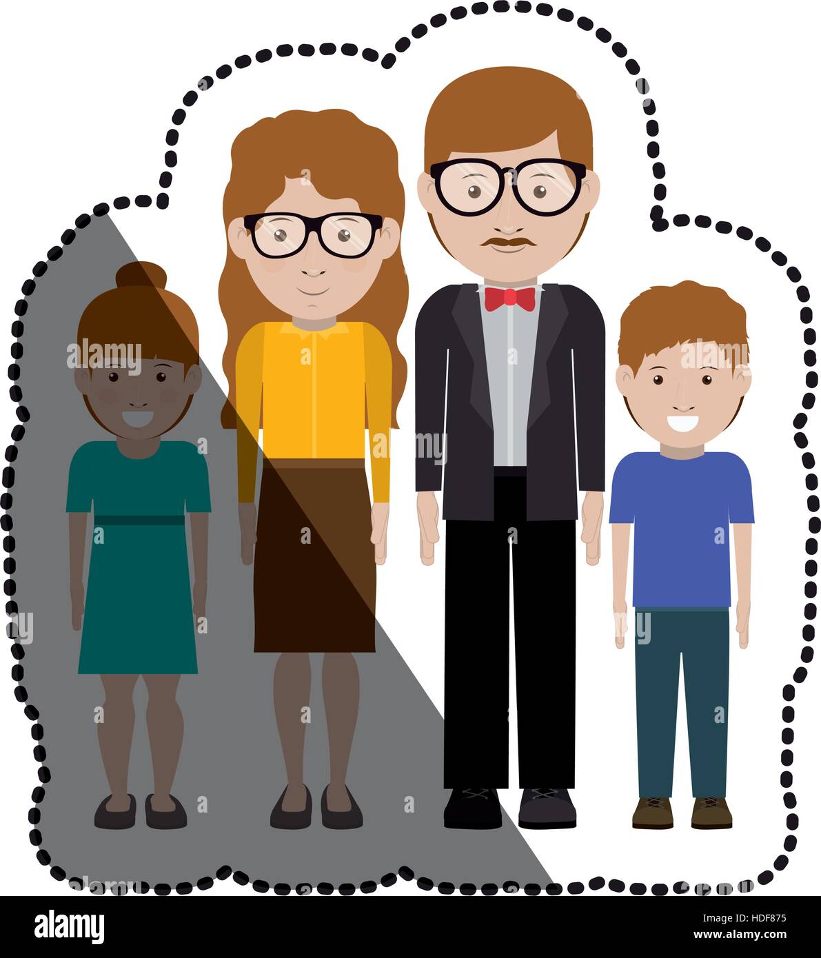 Mother and father with kids design Stock Vector Image & Art - Alamy