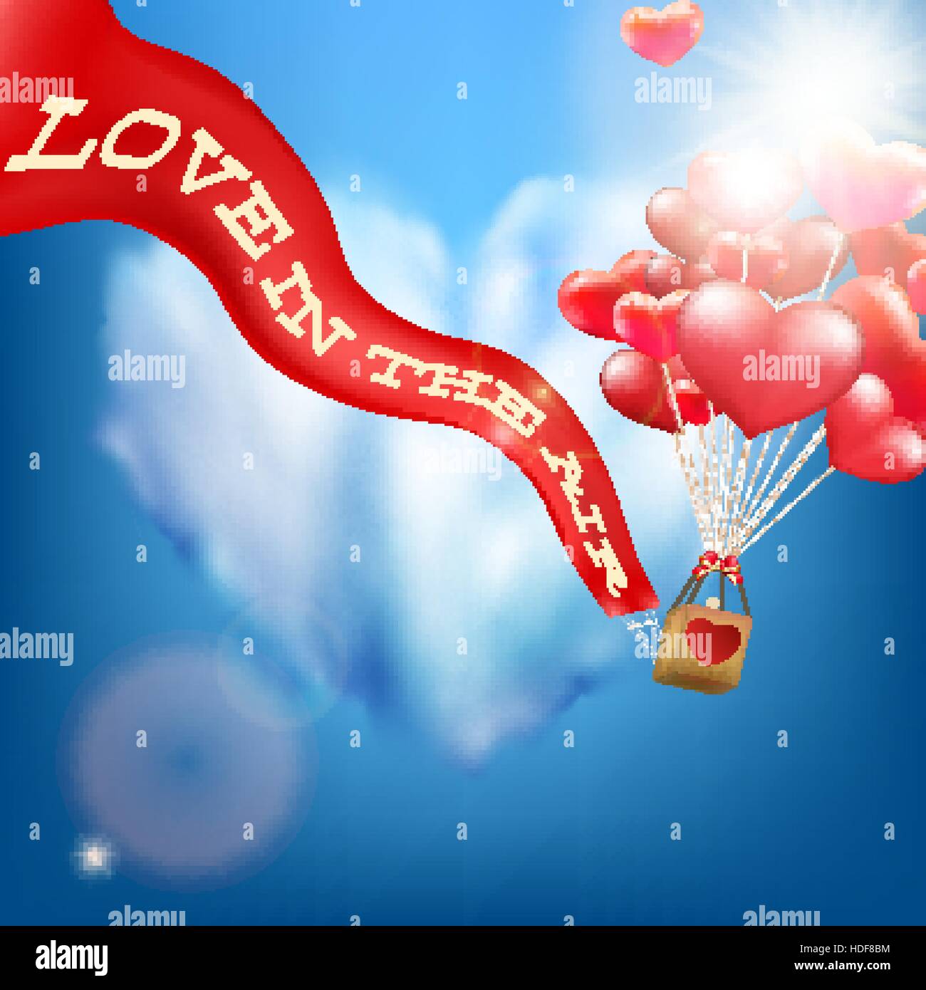 Wedding invitation with balloon. EPS 10 Stock Vector Image & Art - Alamy