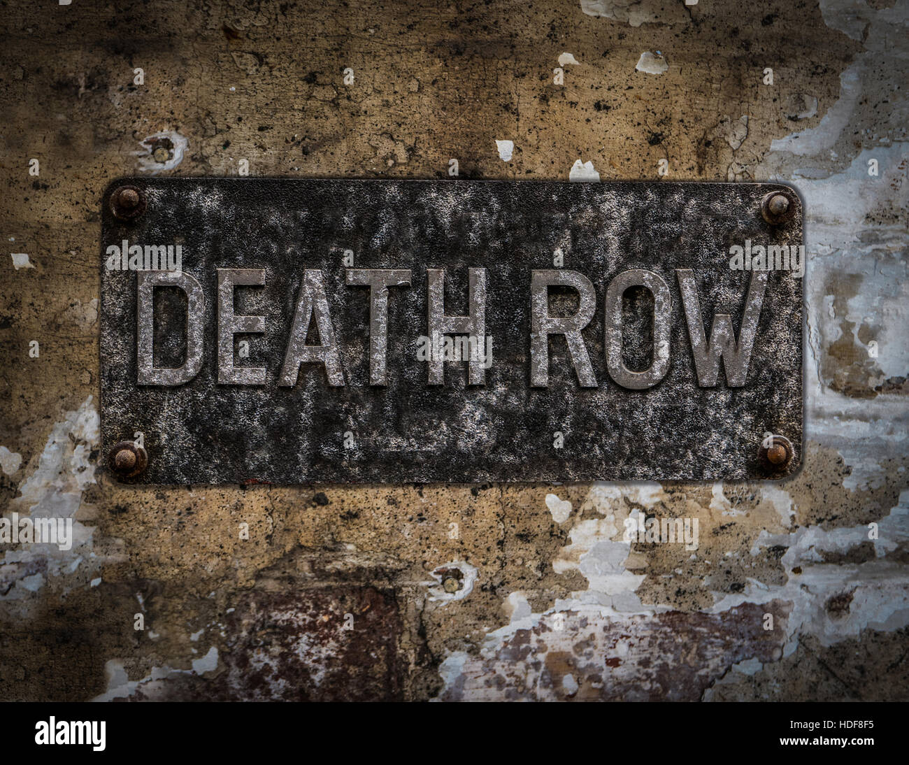 Death Row Sign At A Maximum Security Prison Stock Photo - Alamy
