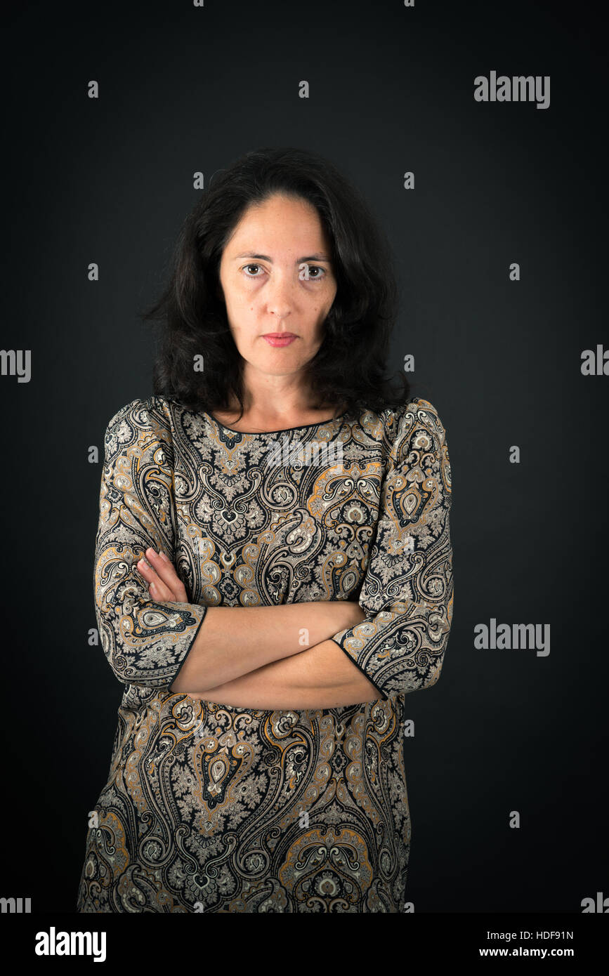 Beautiful woman doing different expressions in different sets of ...