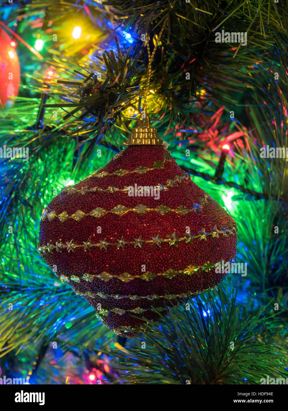 Decoration with geometric shapes of red and stars Stock Photo - Alamy