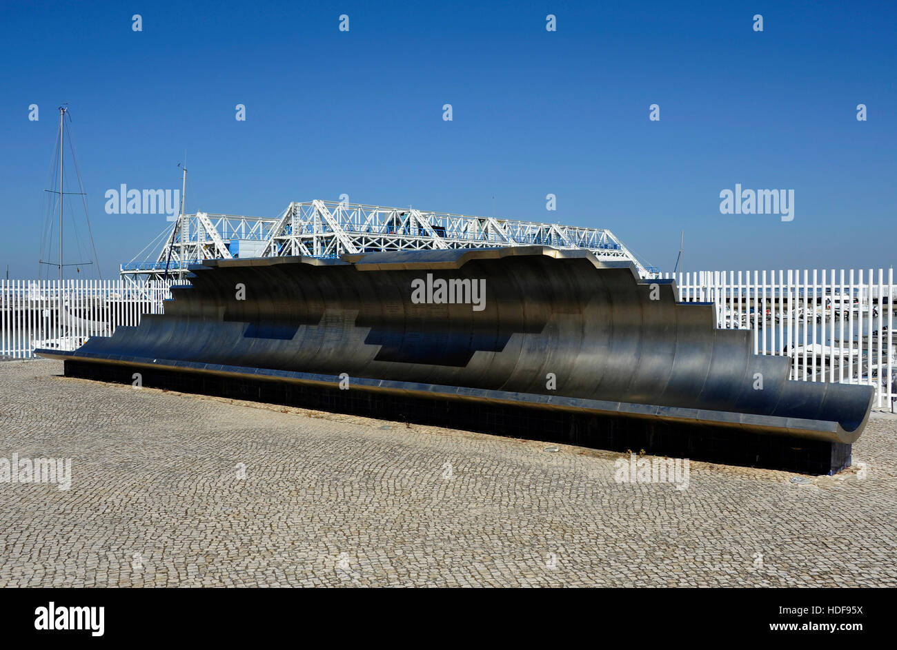 Luso american wave of honor monument wave paved pavement hi-res stock ...