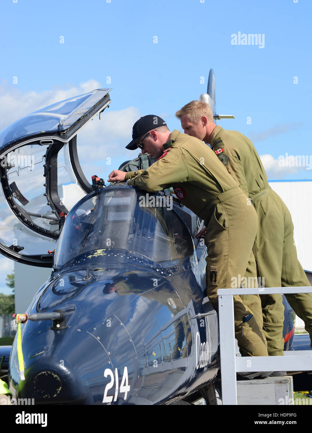 WINDSOR, CANADA - SEPT 10, 2016: View of canadian military Jet and ...