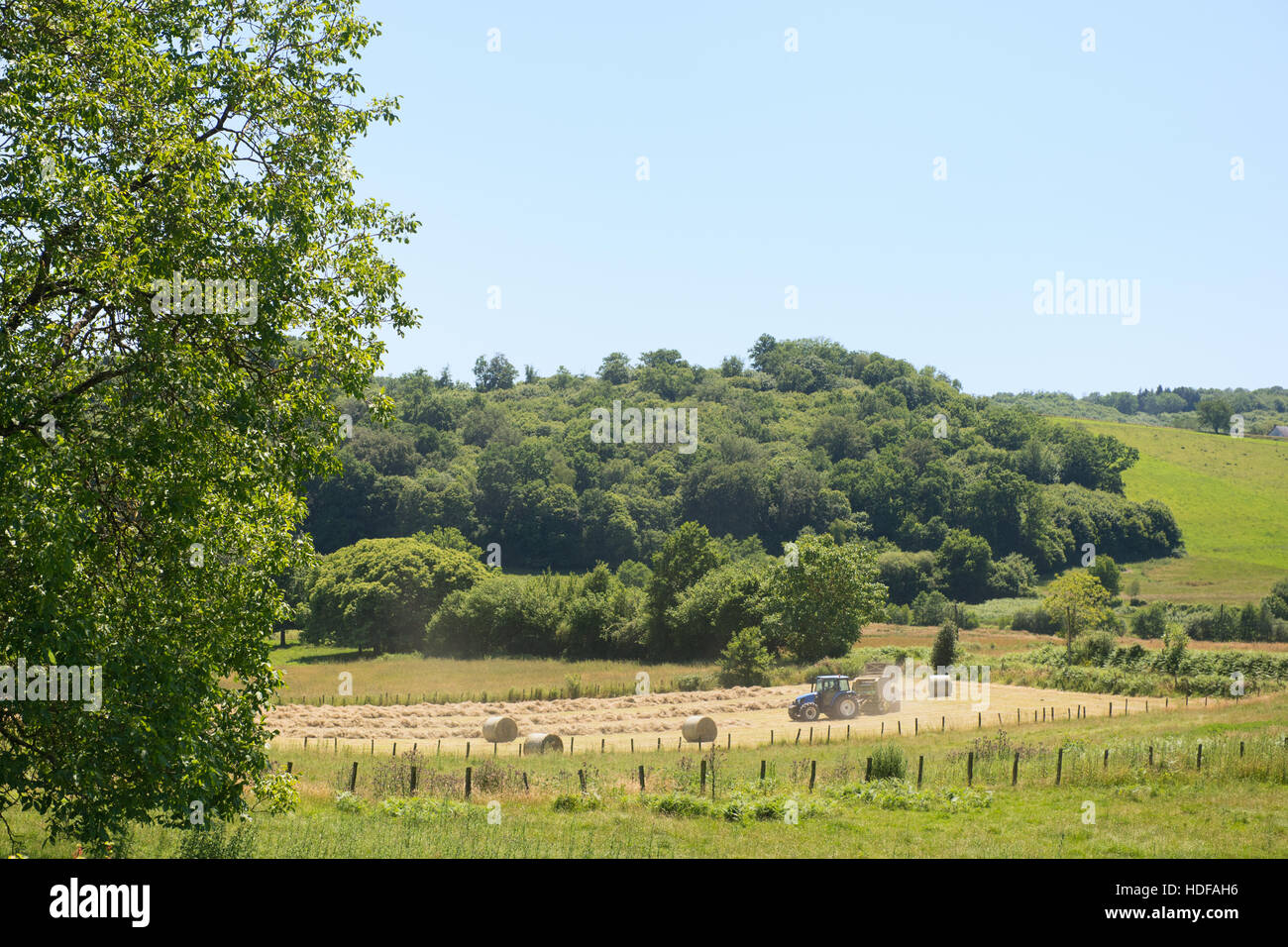 Agricultural Landscape in French Limousin Stock Photo - Alamy
