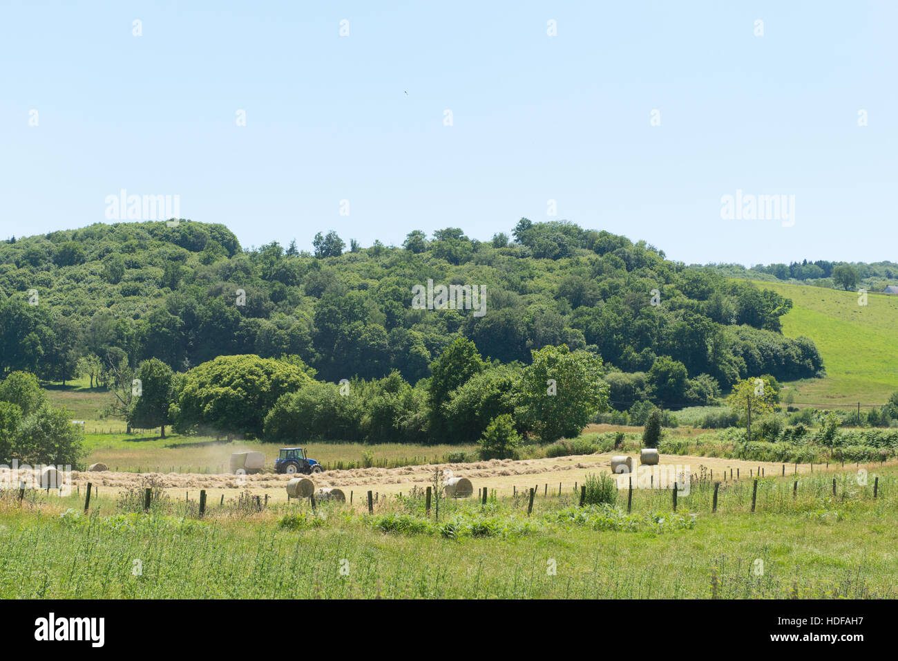 Agricultural Landscape in French Limousin Stock Photo - Alamy
