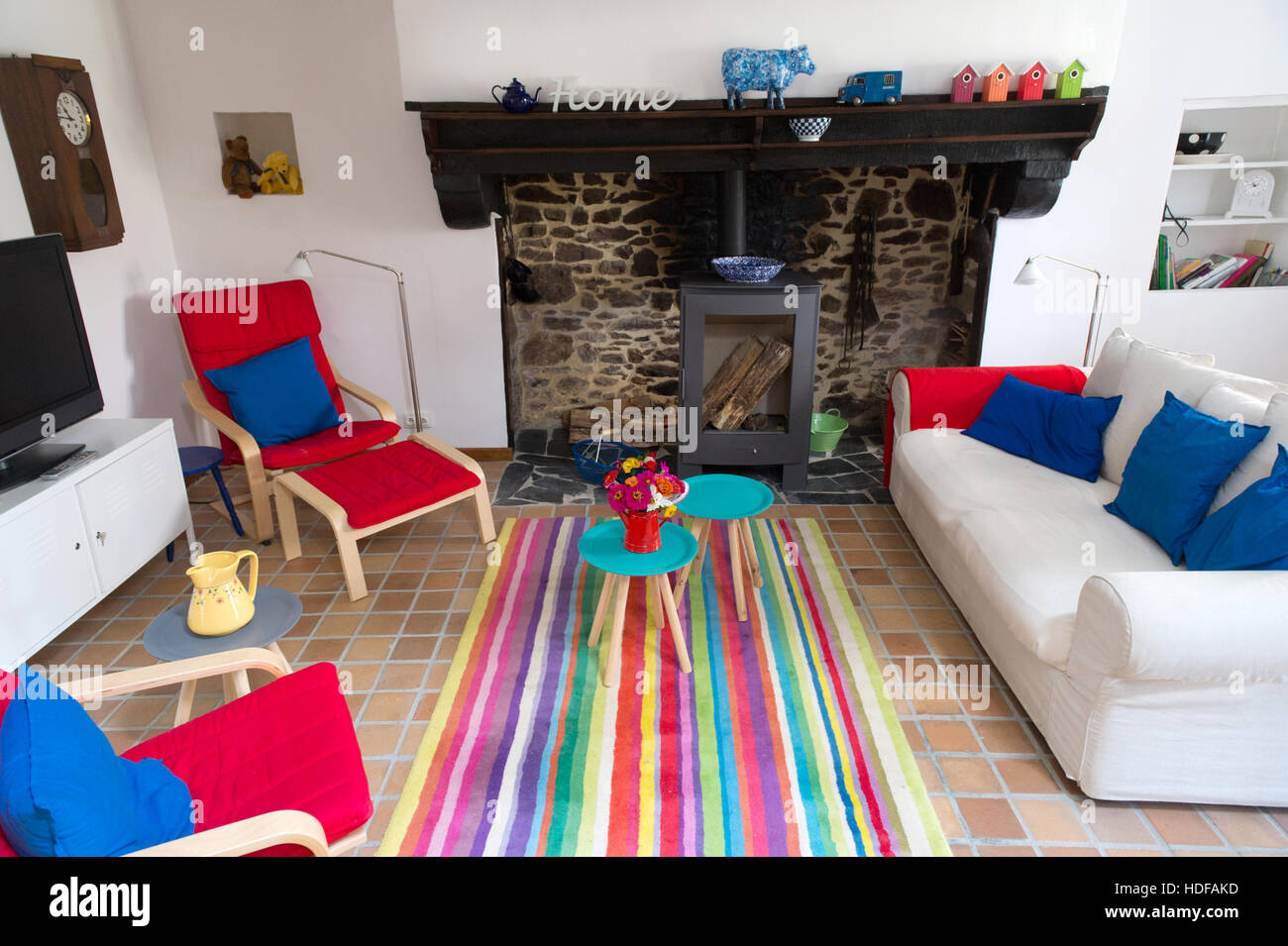 Interior colorful french house hi-res stock photography and images - Alamy