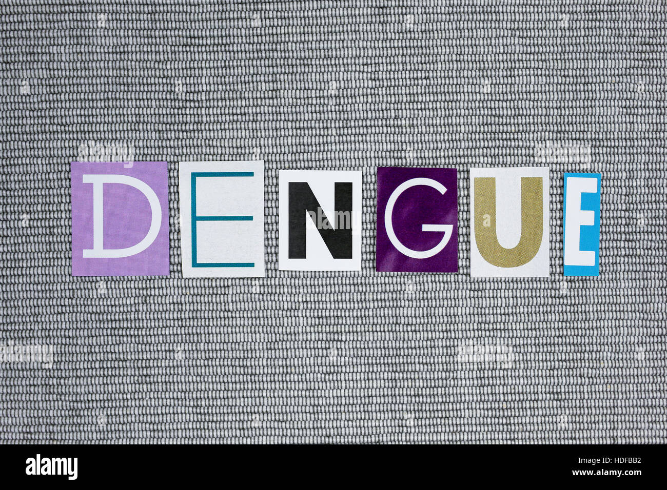 dengue word on grey background Stock Photo - Alamy
