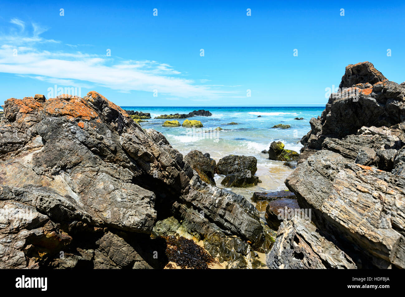 Palaeozoic sedimentary rocks, Quarry Beach, Mallacoota, Victoria ...