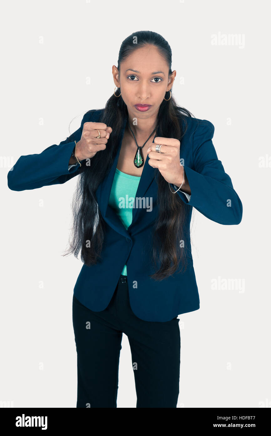 Beautiful woman doing different expressions in different sets of ...