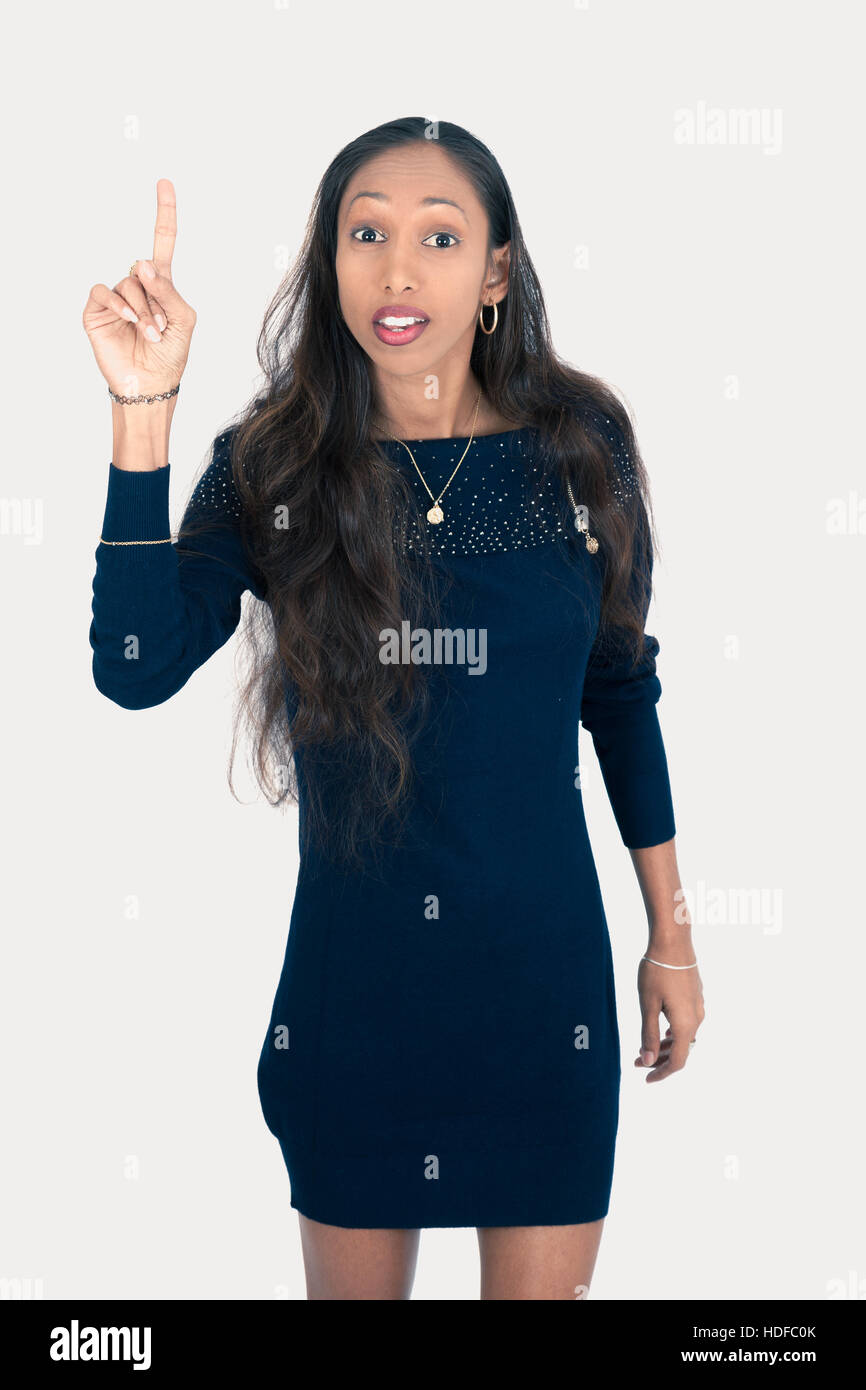 Beautiful woman doing different expressions in different sets of ...