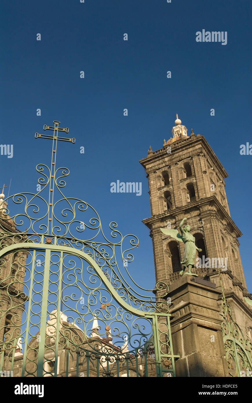 Catedral Basilica de Puebla (Puebla Cathedral) in the colonial town of ...