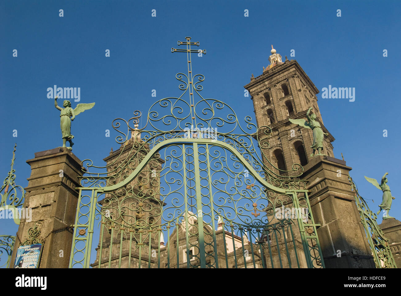 Catedral Basilica de Puebla (Puebla Cathedral) in the colonial town of ...