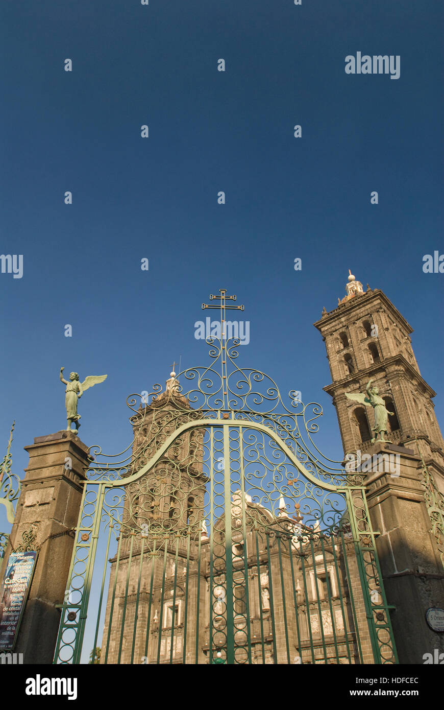 Catedral Basilica de Puebla (Puebla Cathedral) in the colonial town of ...