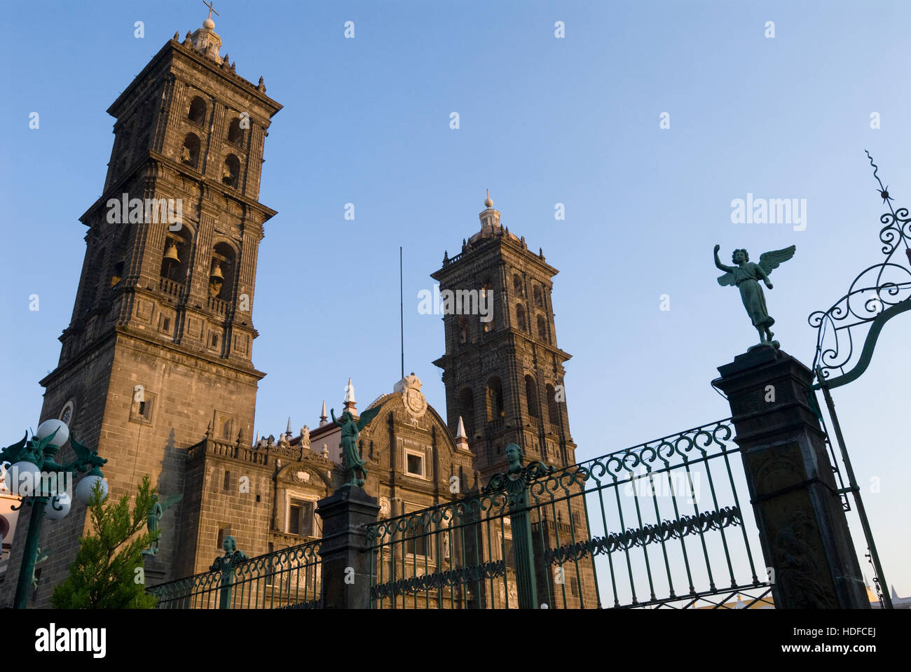 Catedral Basilica de Puebla (Puebla Cathedral) in the colonial town of ...