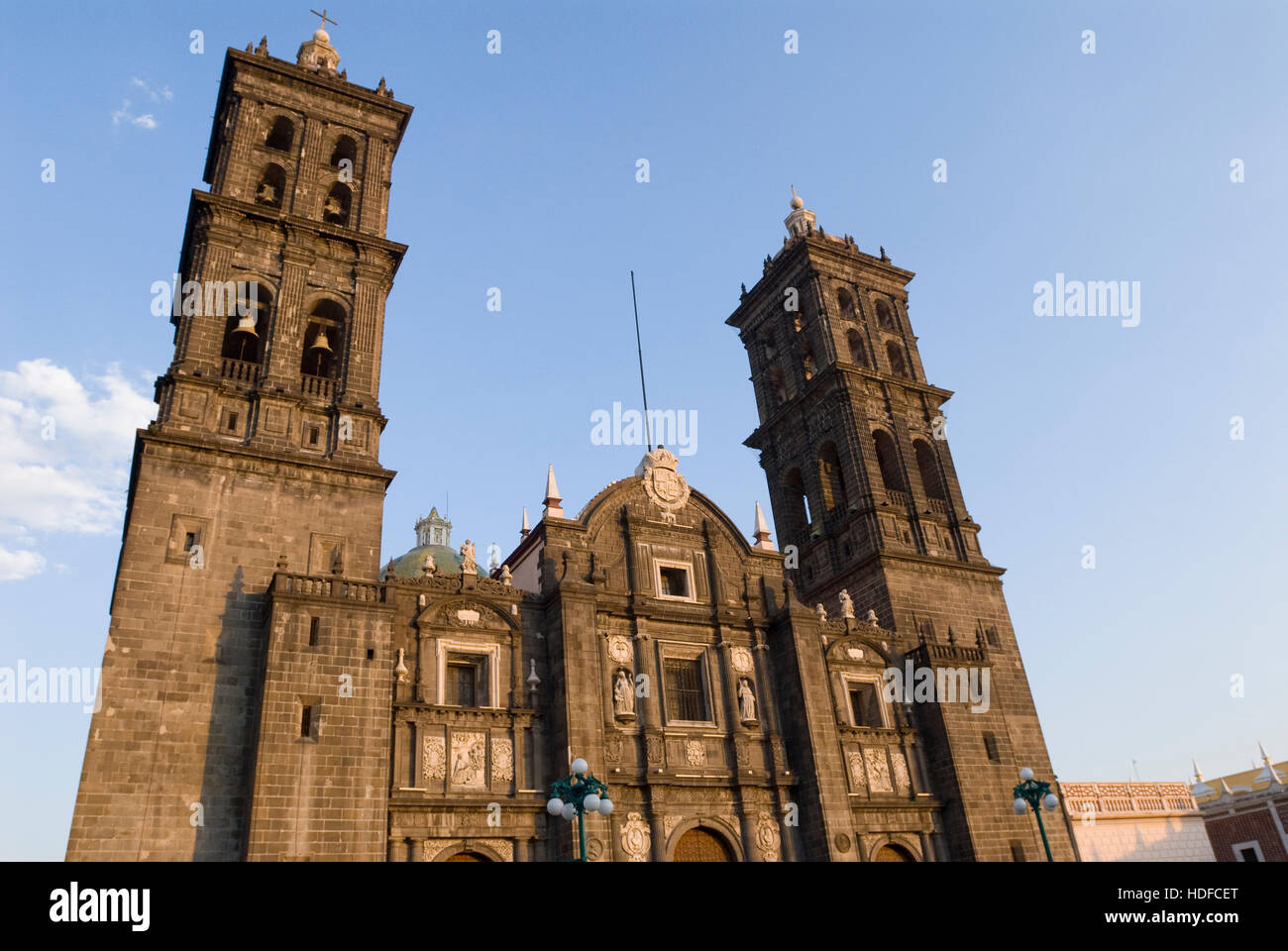 Catedral Basilica de Puebla (Puebla Cathedral) in the colonial town of ...