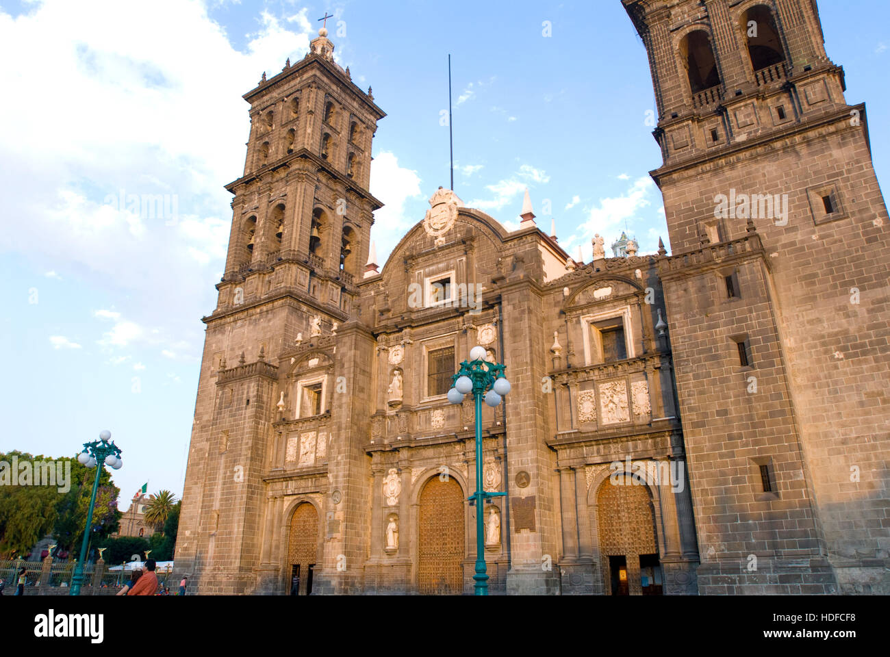 Catedral Basilica de Puebla (Puebla Cathedral) in the colonial town of ...