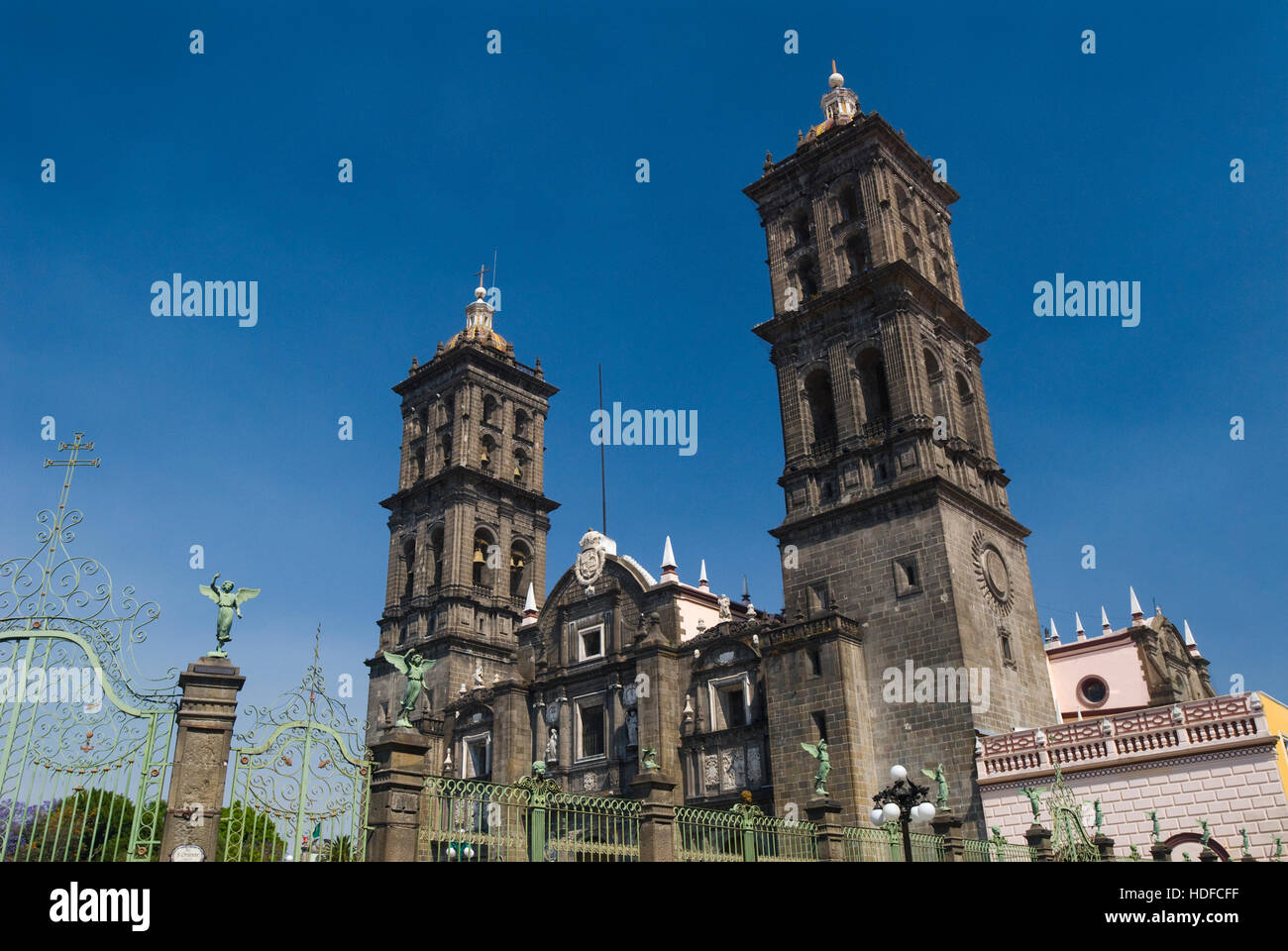Catedral Basilica de Puebla (Puebla Cathedral) in the colonial town of ...