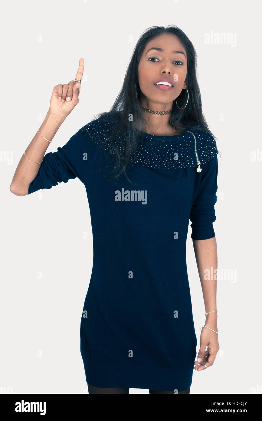 Beautiful woman doing different expressions in different sets of ...