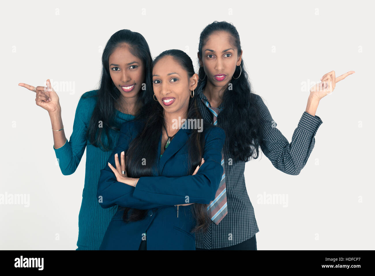 Beautiful sisters doing different expressions in different sets of ...