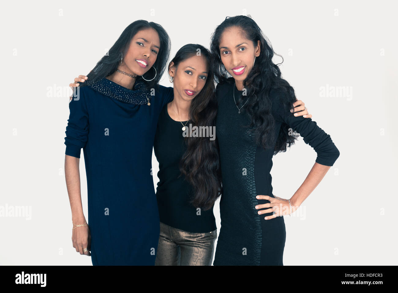 Beautiful sisters doing different expressions in different sets of ...