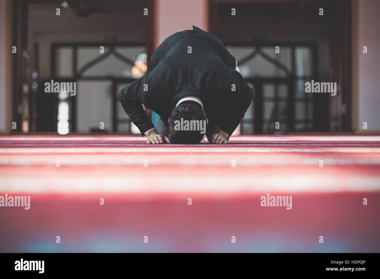 Young beautiful Muslim Man Praying In Mosque Stock Photo - Alamy