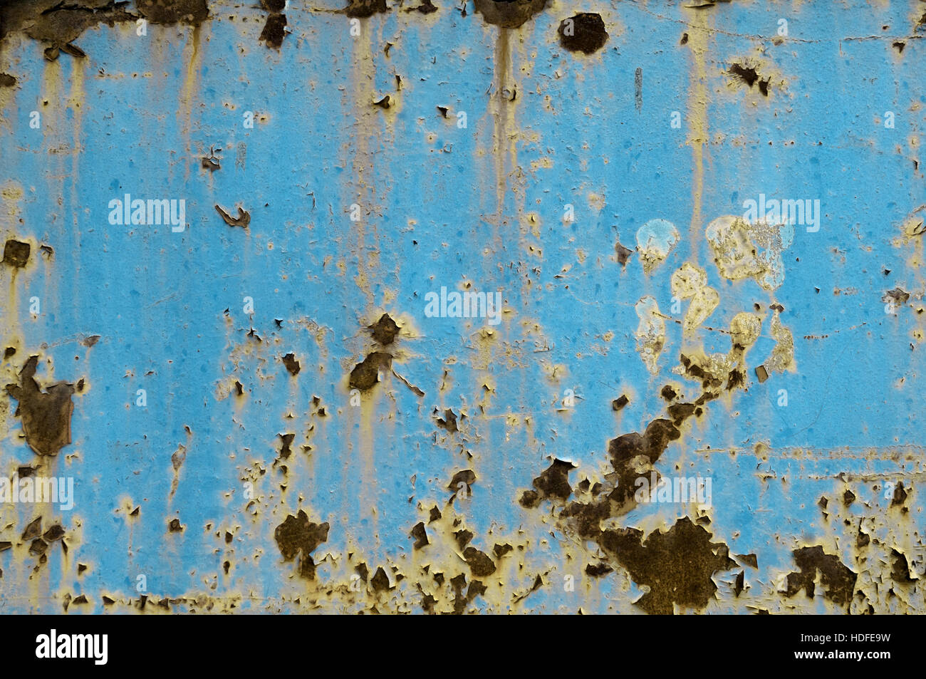 Old rusty light blue metal background with stains Stock Photo - Alamy