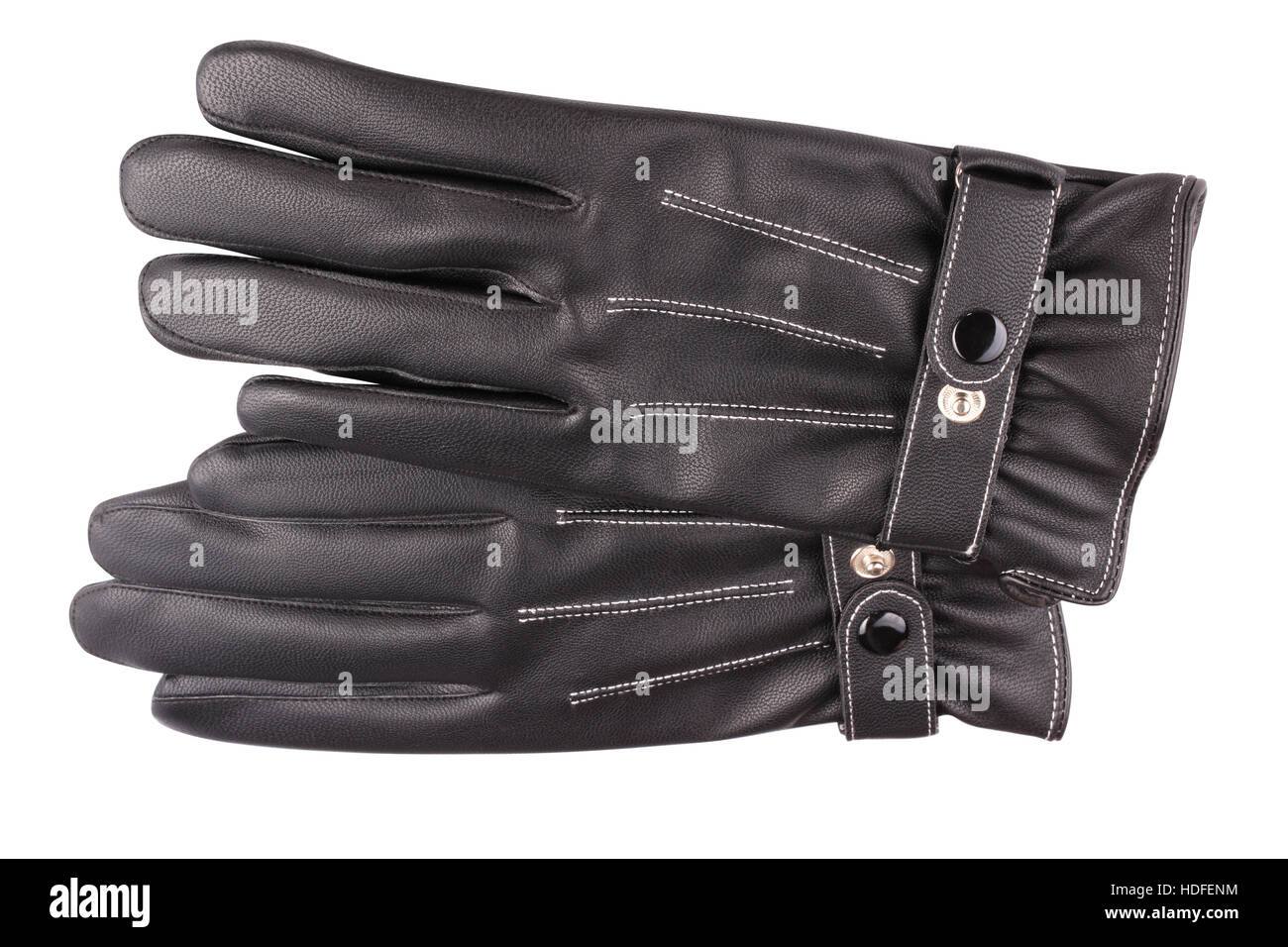 two Leather Gloves Isolated Stock Photo - Alamy