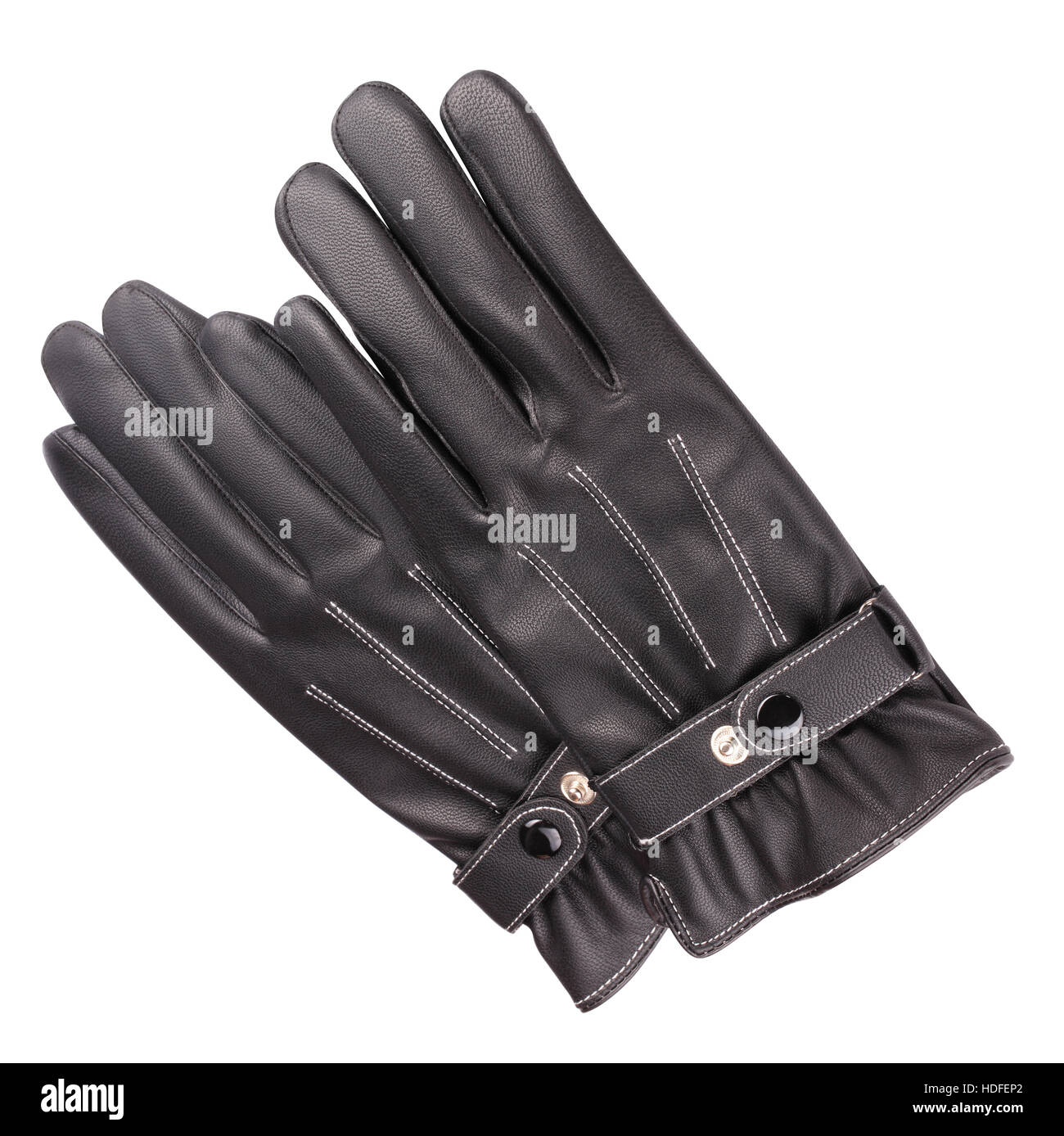 two Leather Gloves Isolated Stock Photo - Alamy