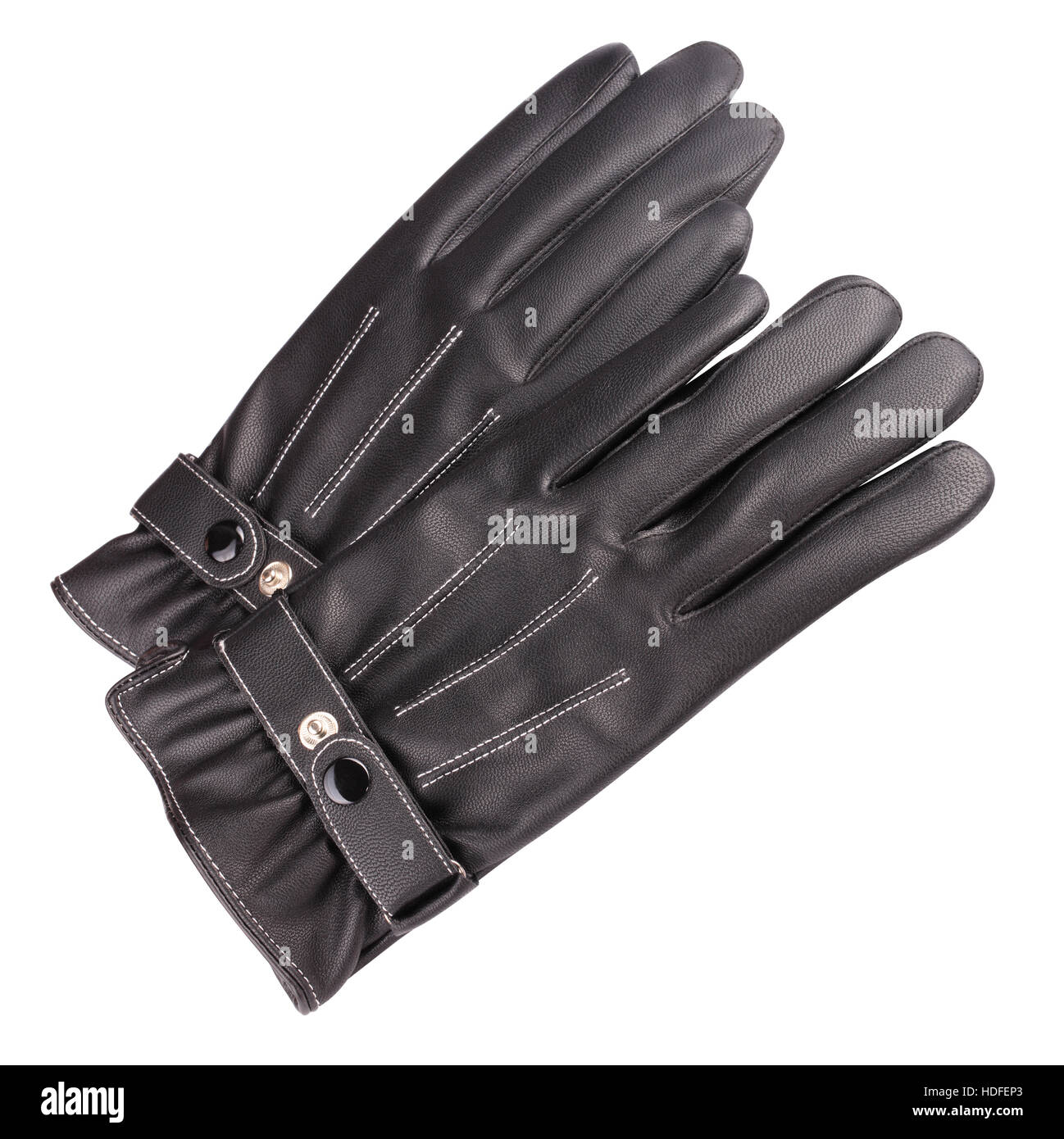 two Leather Gloves Isolated Stock Photo - Alamy