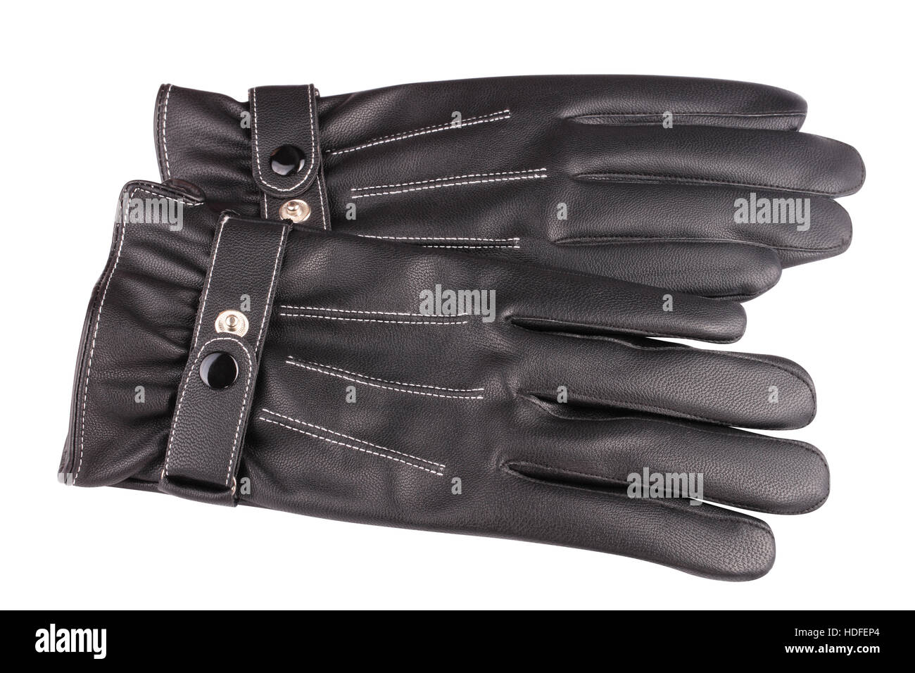 two Leather Gloves Isolated Stock Photo - Alamy