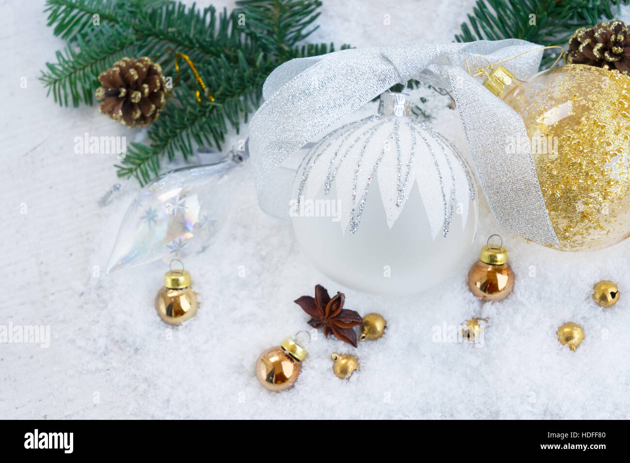 White christmas with snow Stock Photo - Alamy