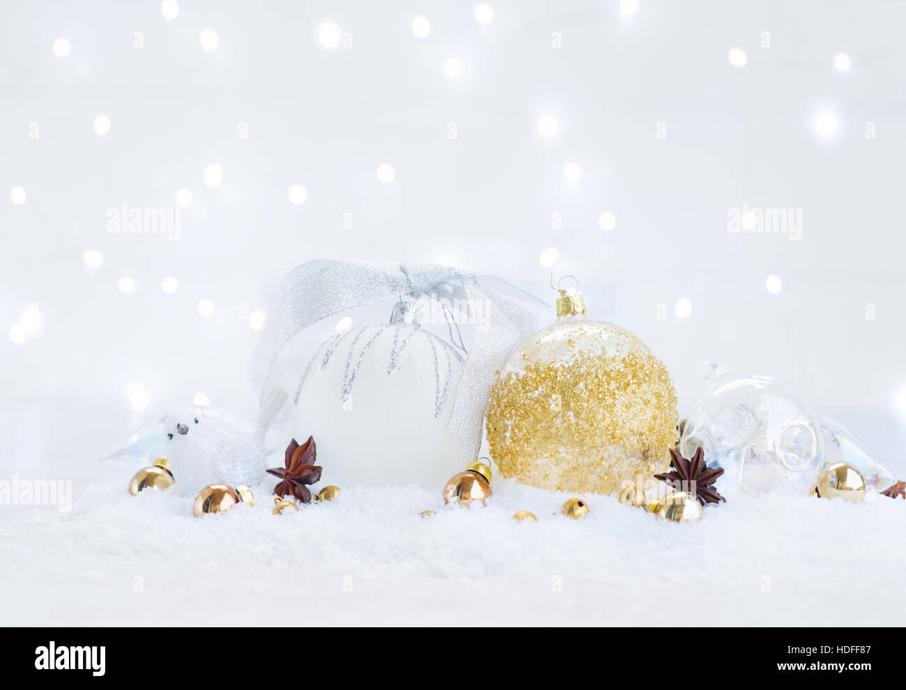 White christmas with snow Stock Photo - Alamy