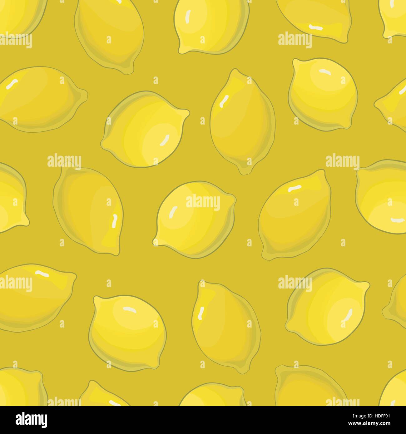 Seamless pattern of whole yellow lemons, vector Stock Vector Image ...
