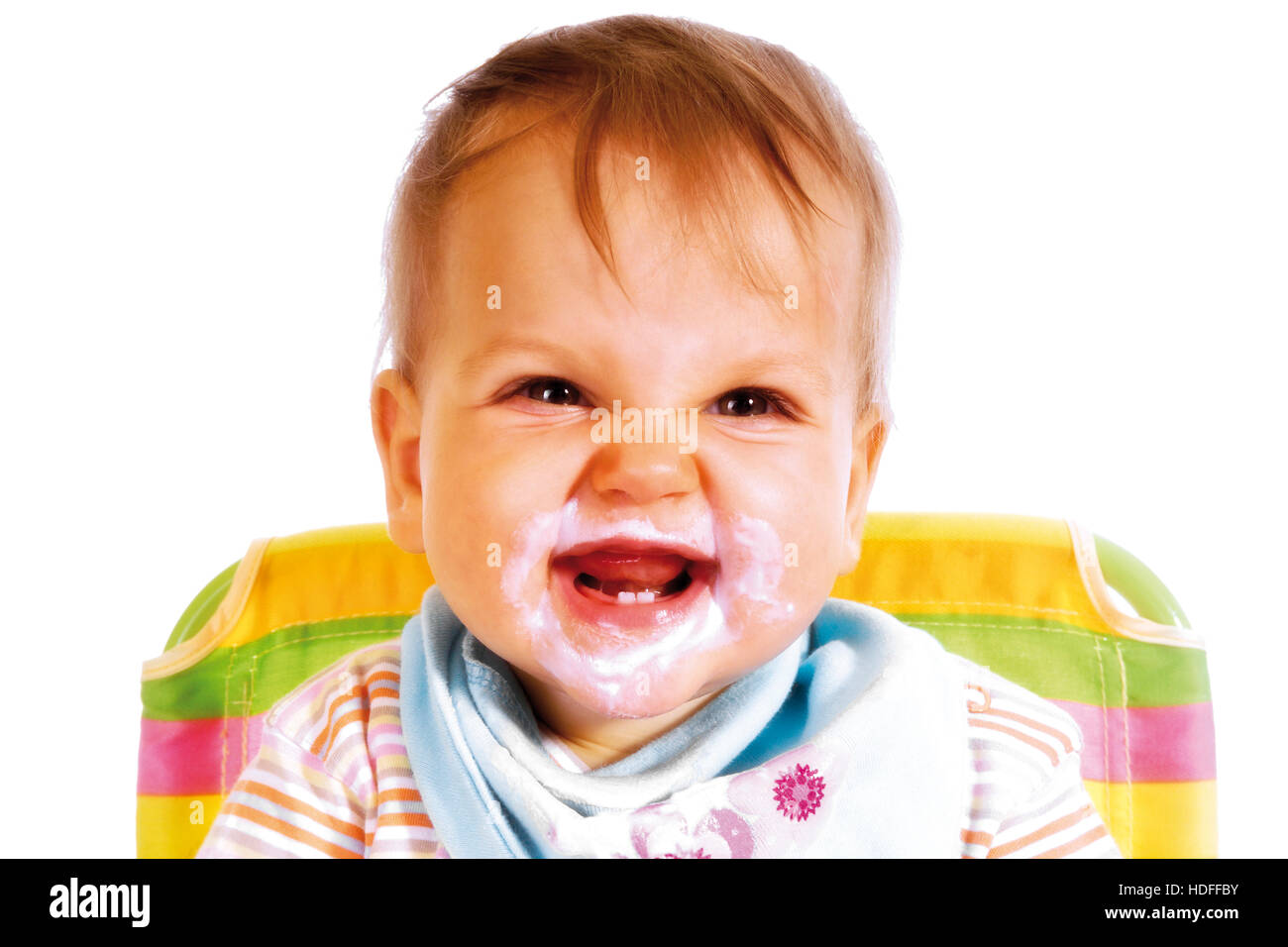 Baby dribble food hi-res stock photography and images - Alamy