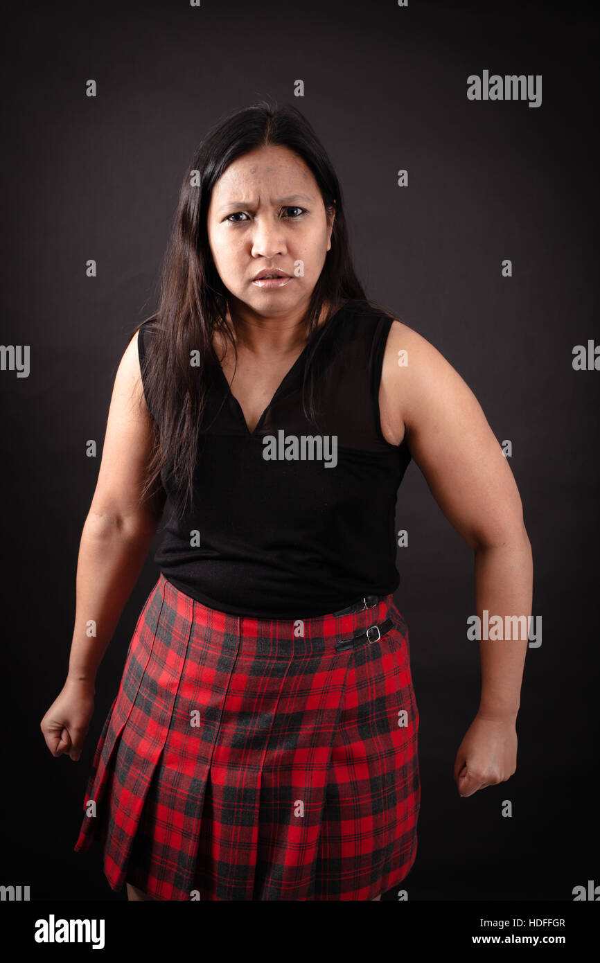 Beautiful woman doing different expressions in different sets of ...