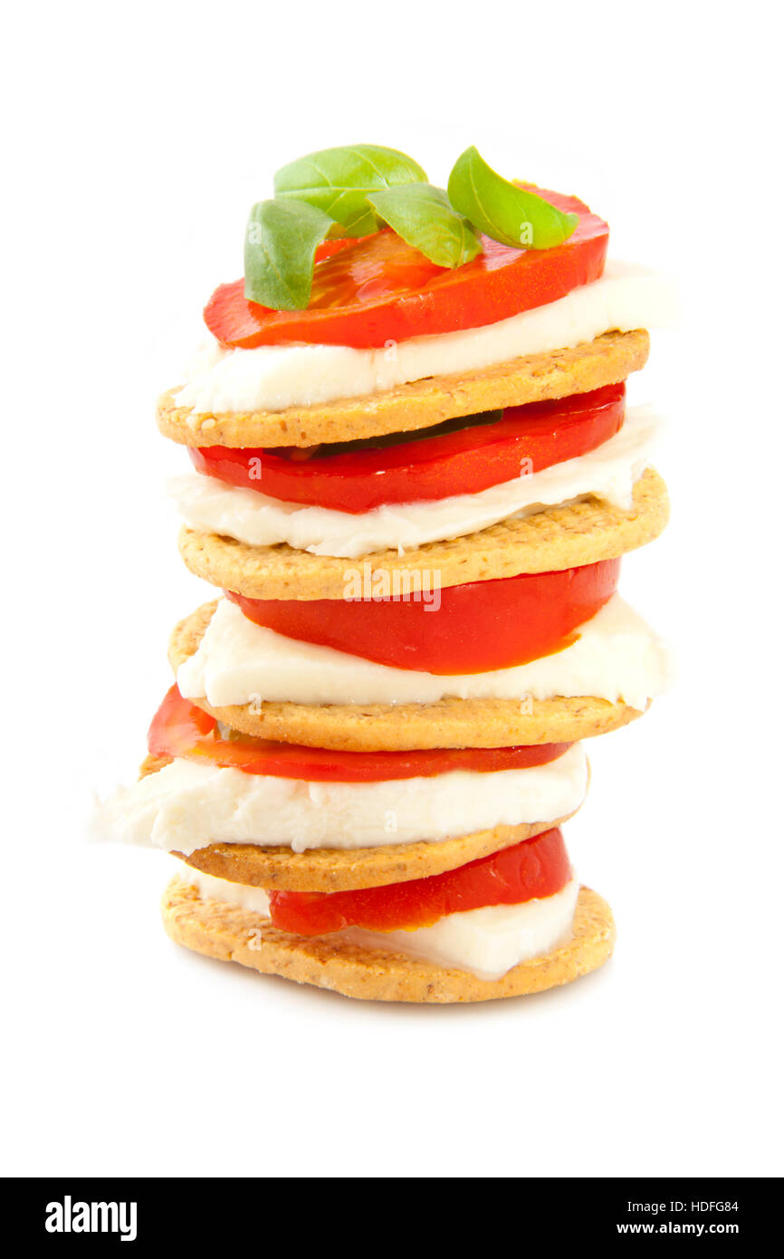 Pile of italian toast isolated over white Stock Photo - Alamy