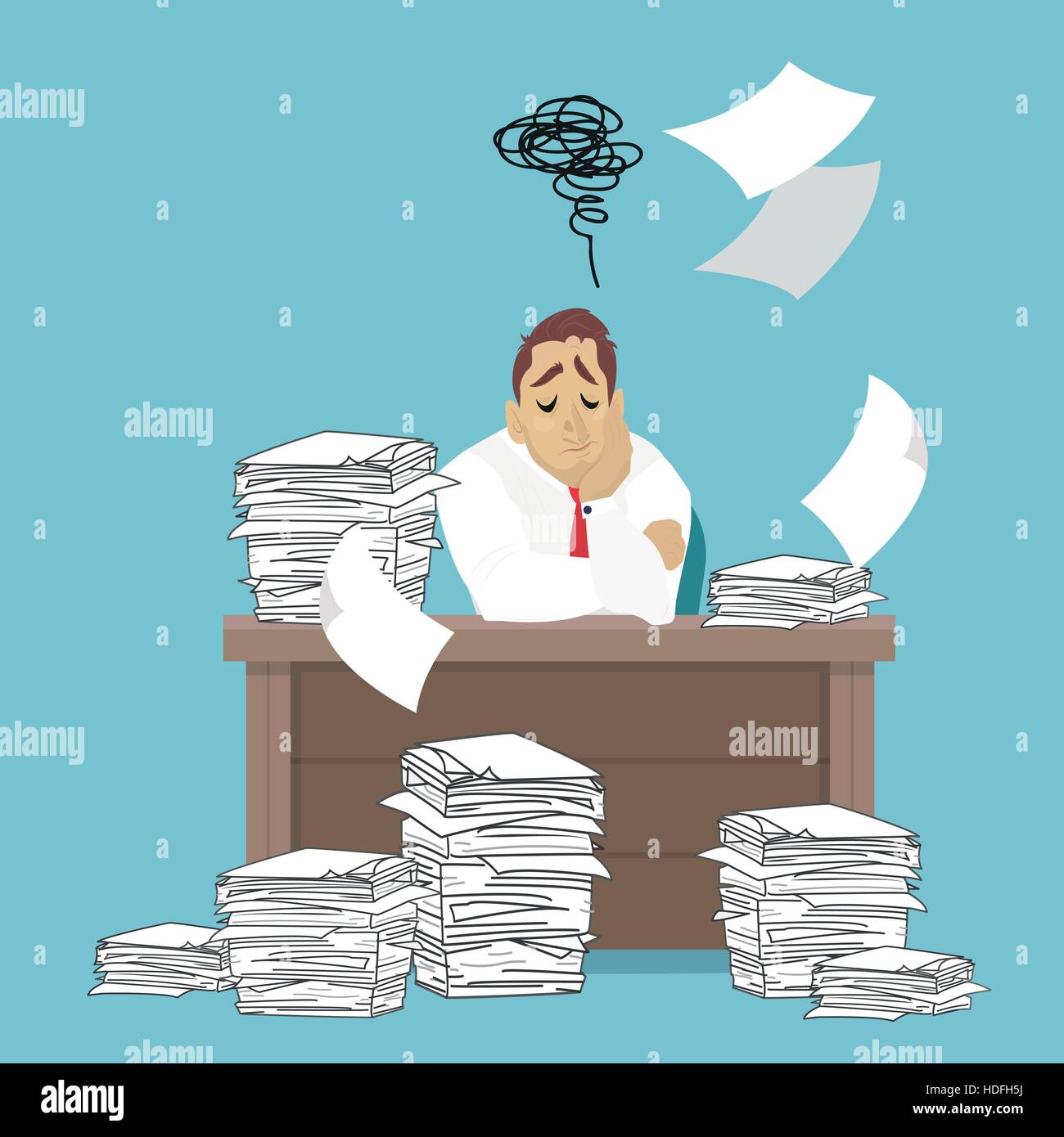 Hard business busy young Stock Vector Images - Alamy