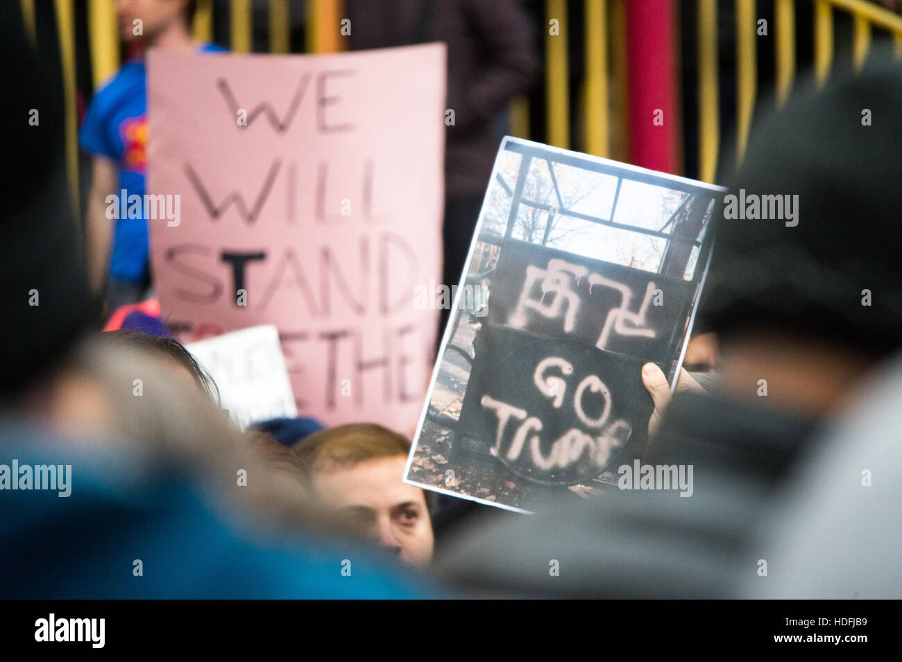 Anti-hate rally in Adam Yauch Park in Brooklyn, NY Stock Photo - Alamy