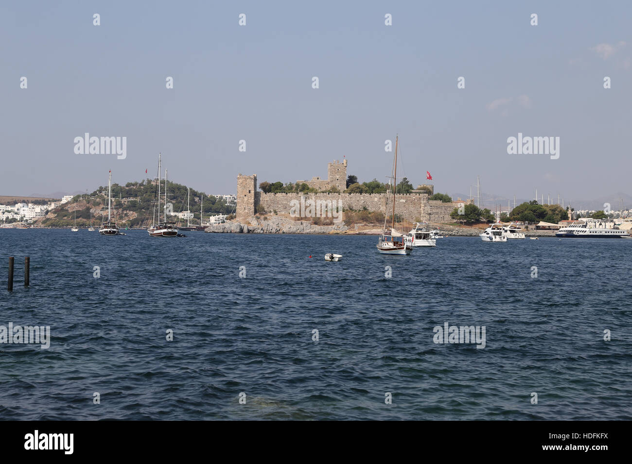Bodrum Castle in Aegean Coast of Turkey Stock Photo - Alamy