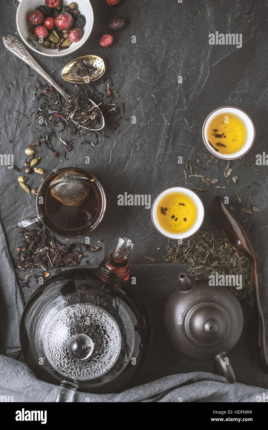 Tea diversity concept vertical Stock Photo - Alamy