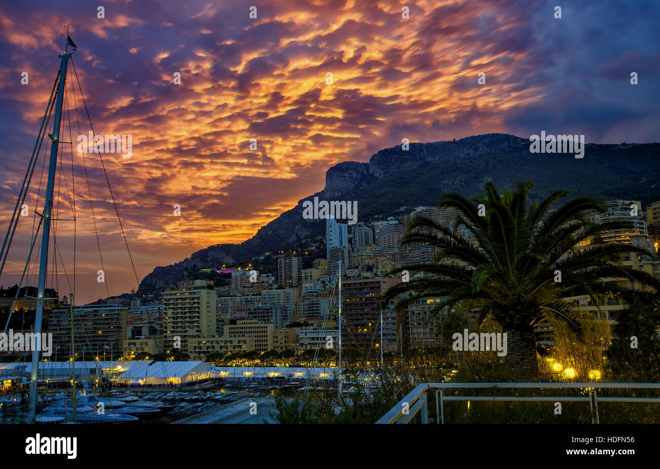 Monte carlo monaco sunset hi-res stock photography and images - Alamy