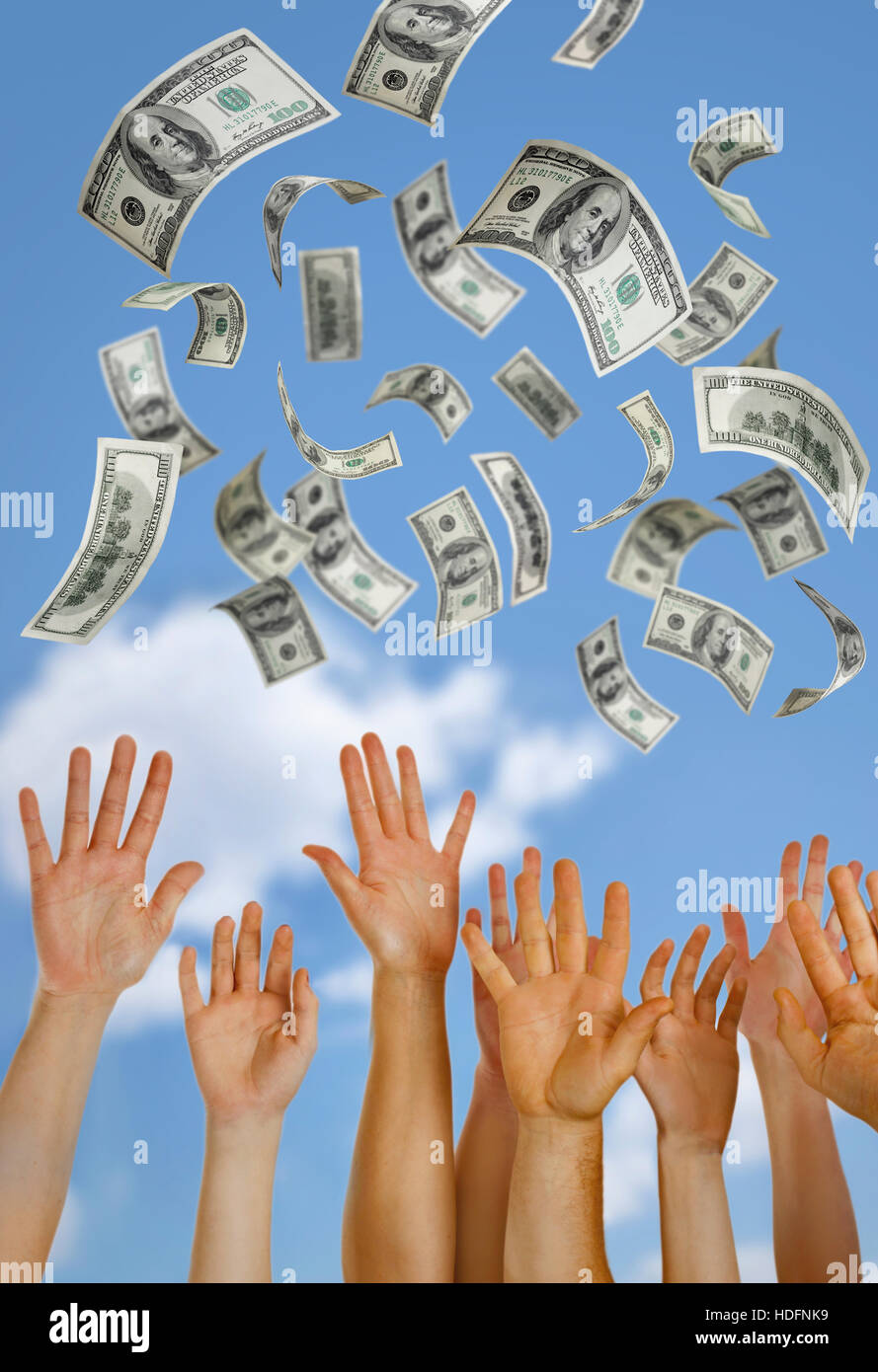 Catching falling dollars banknotes hi-res stock photography and images ...