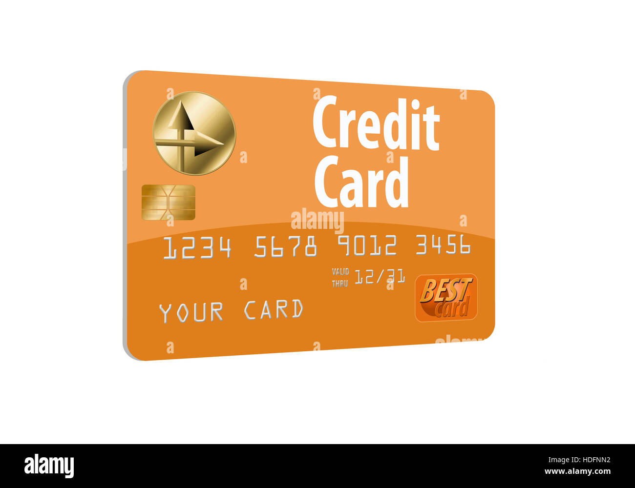 Here is a generic credit card or debit card isolated on a white ...