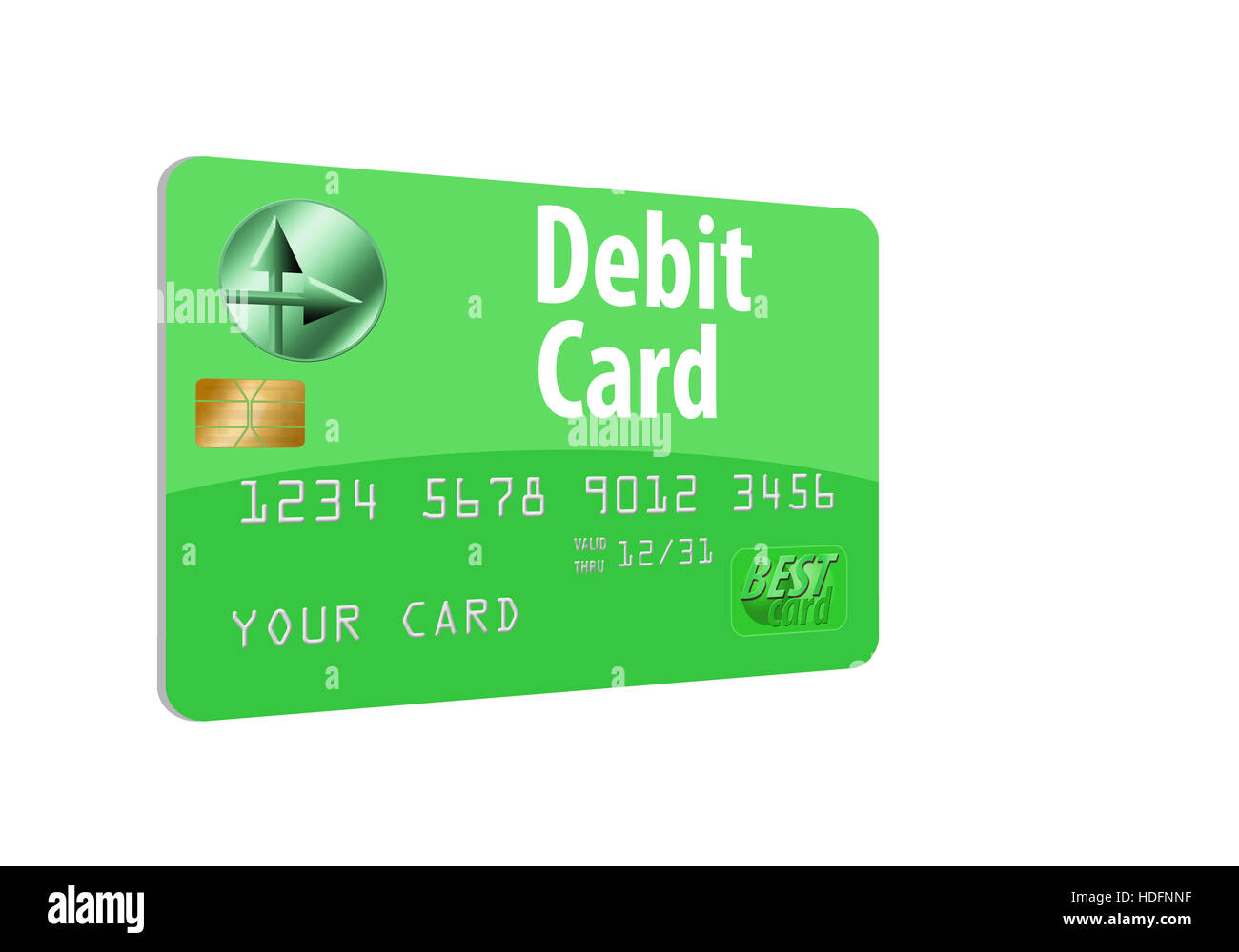 Here is a generic credit card or debit card isolated on a white ...