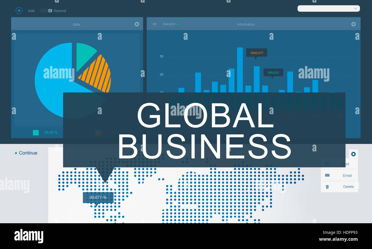 Business Analysis Data Global Trade Graphic Concept Stock Photo - Alamy